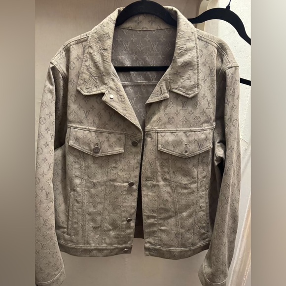 Louis Vuitton | Jackets & Coats | Authentic Louis Vuitton Grey Monogram ...